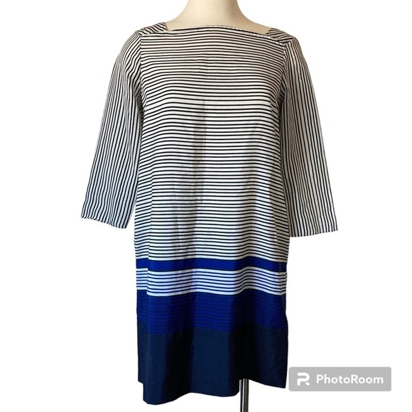 Zara | Dresses | Zara Horizontal Striped Square Neck Pocket Dress Size ...